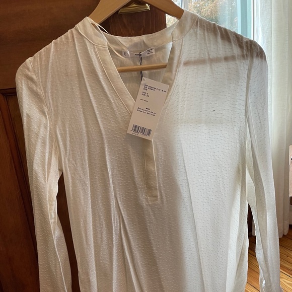 Mango | Tops | Nyt Sheer White Tunic Top From Mango | Poshmark
